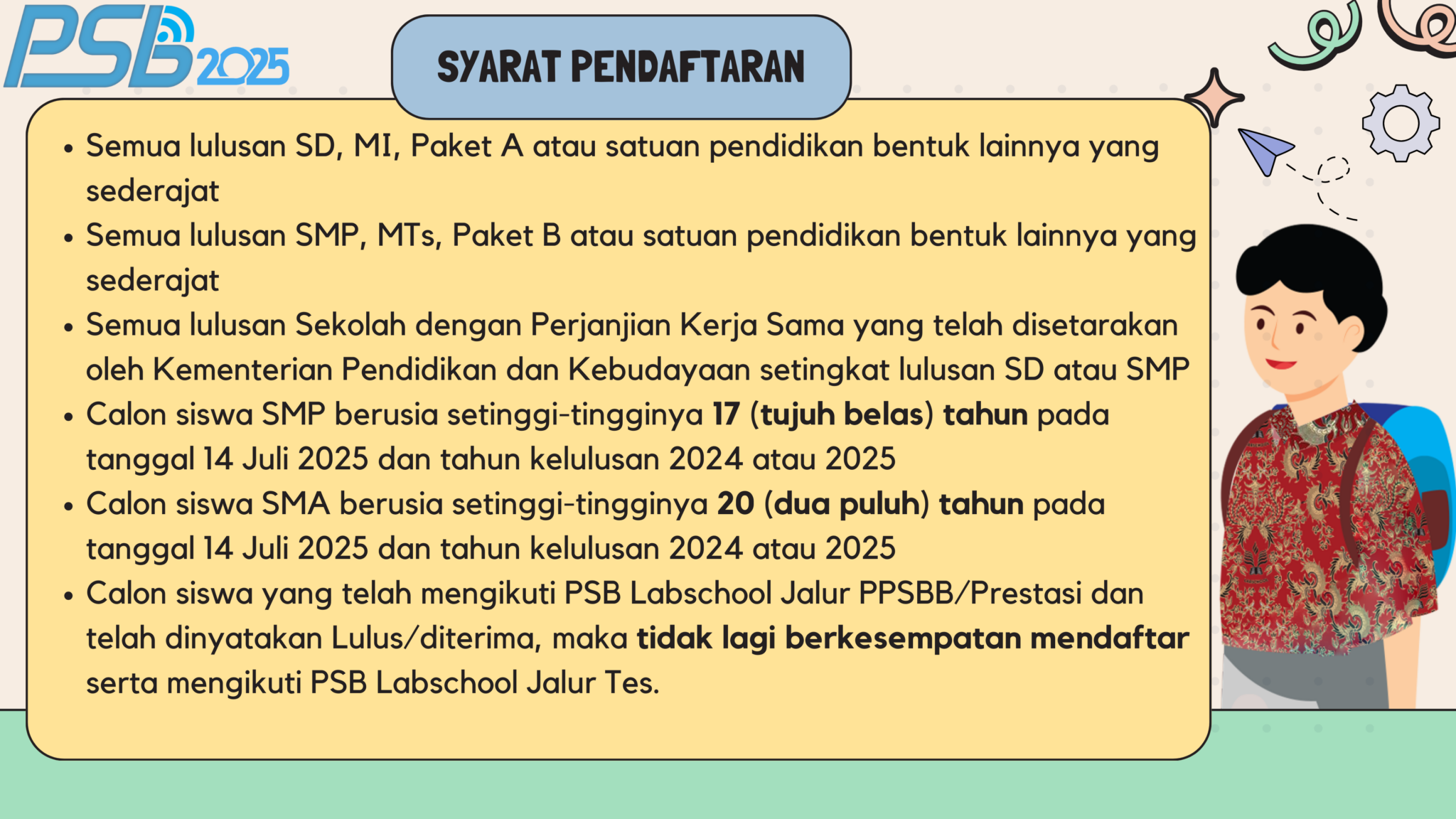 Info PSB Tes 2025 SMA Labschool – PSB Labschool UNJ